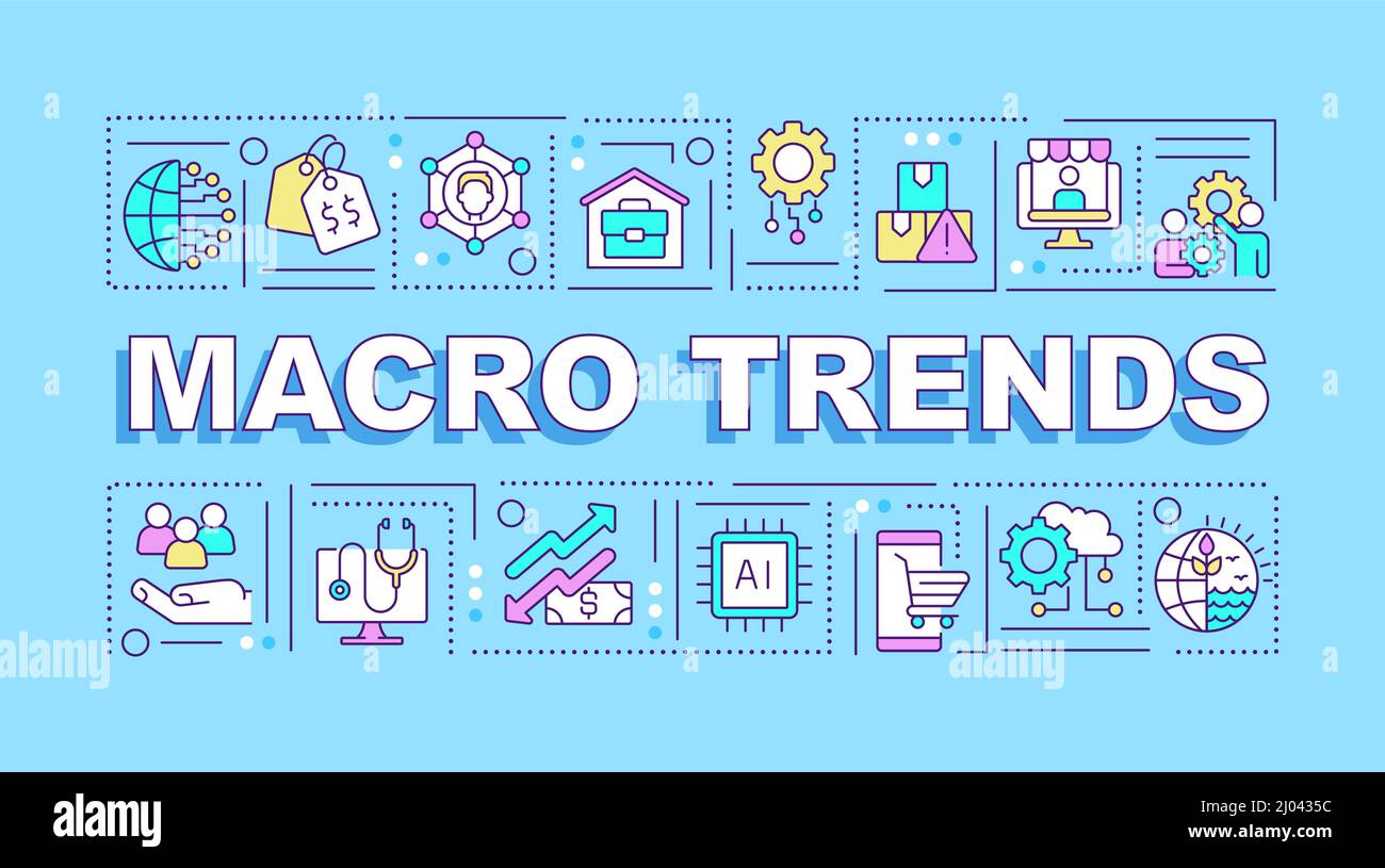 Macro trends word concepts blue banner Stock Vector Image & Art - Alamy