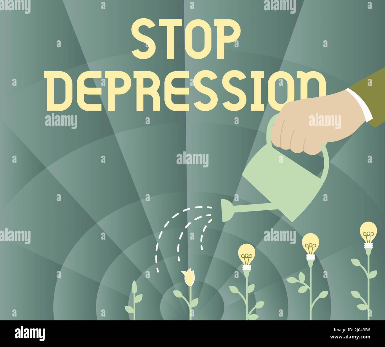 Conceptual display Stop Depression. Concept meaning end the feelings of ...