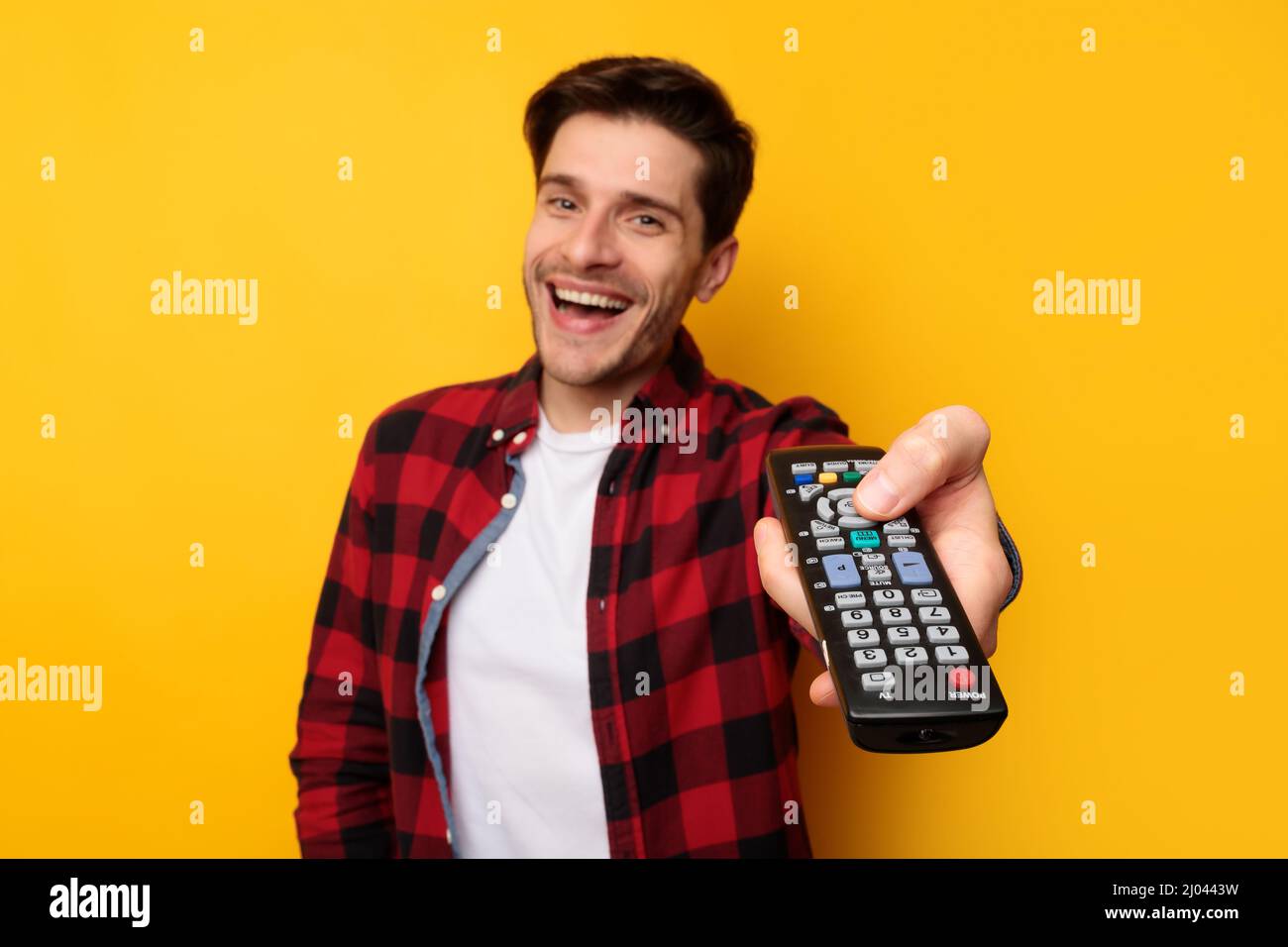 Person watching tv show hi-res stock photography and images - Alamy