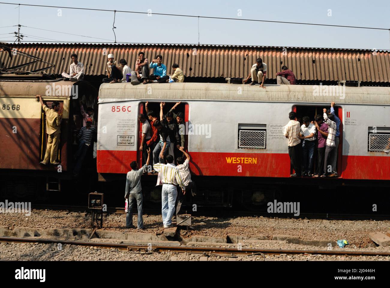 Mumbai local train stunts hi-res stock photography and images - Alamy
