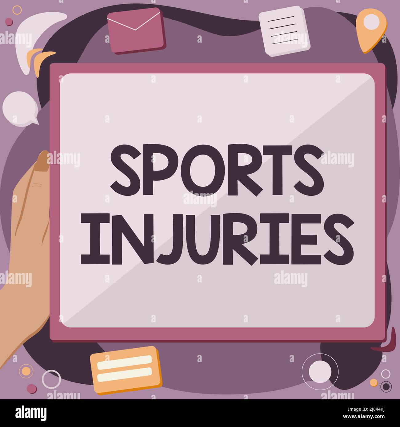 Text sign showing Sports Injuries. Business showcase kinds of injury ...