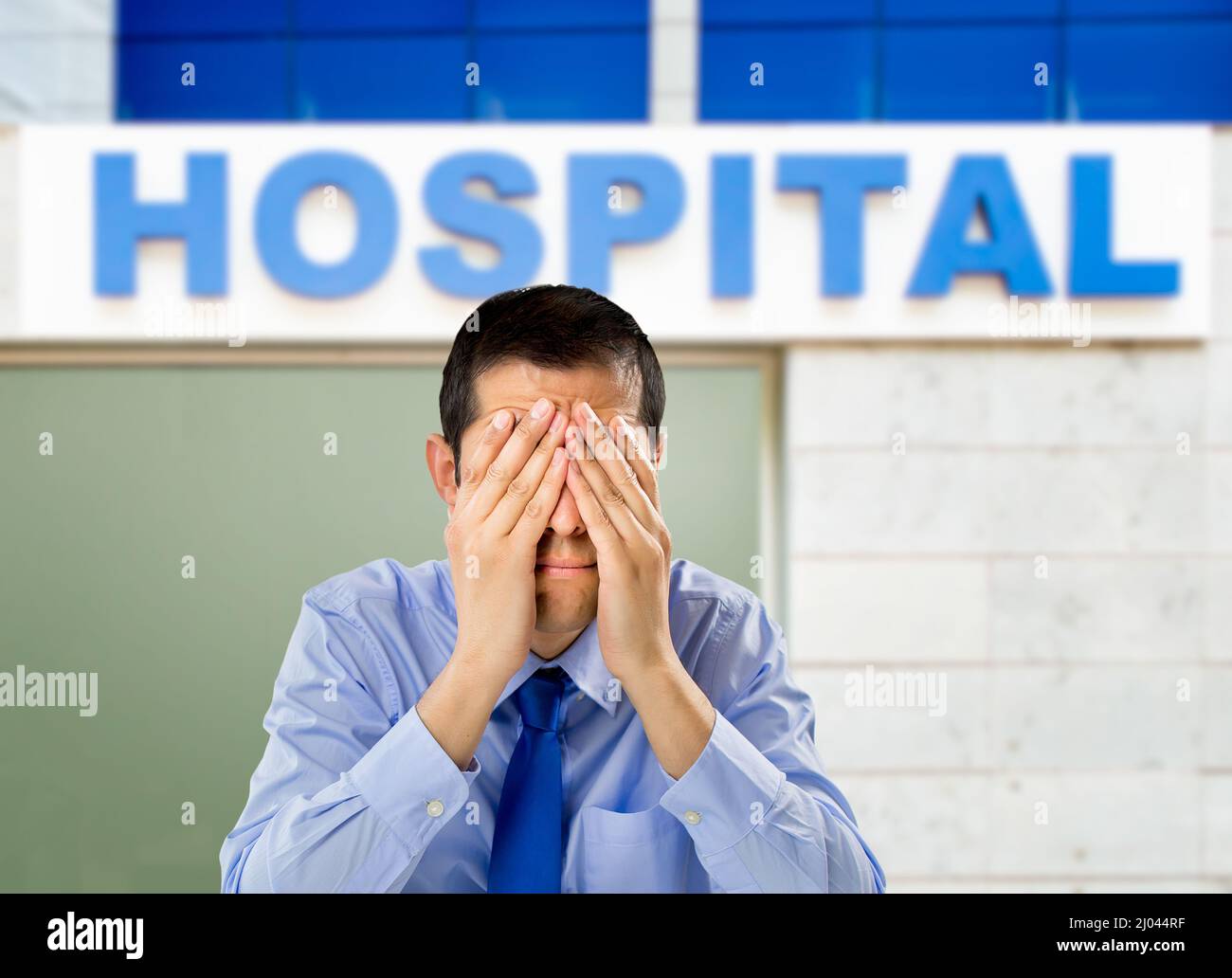 man crying for not taking out health insurance and being sick next ...
