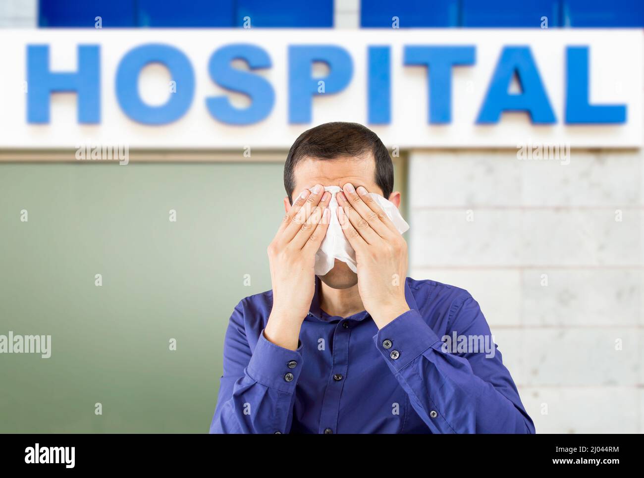 man crying for not taking out health insurance and being sick next ...