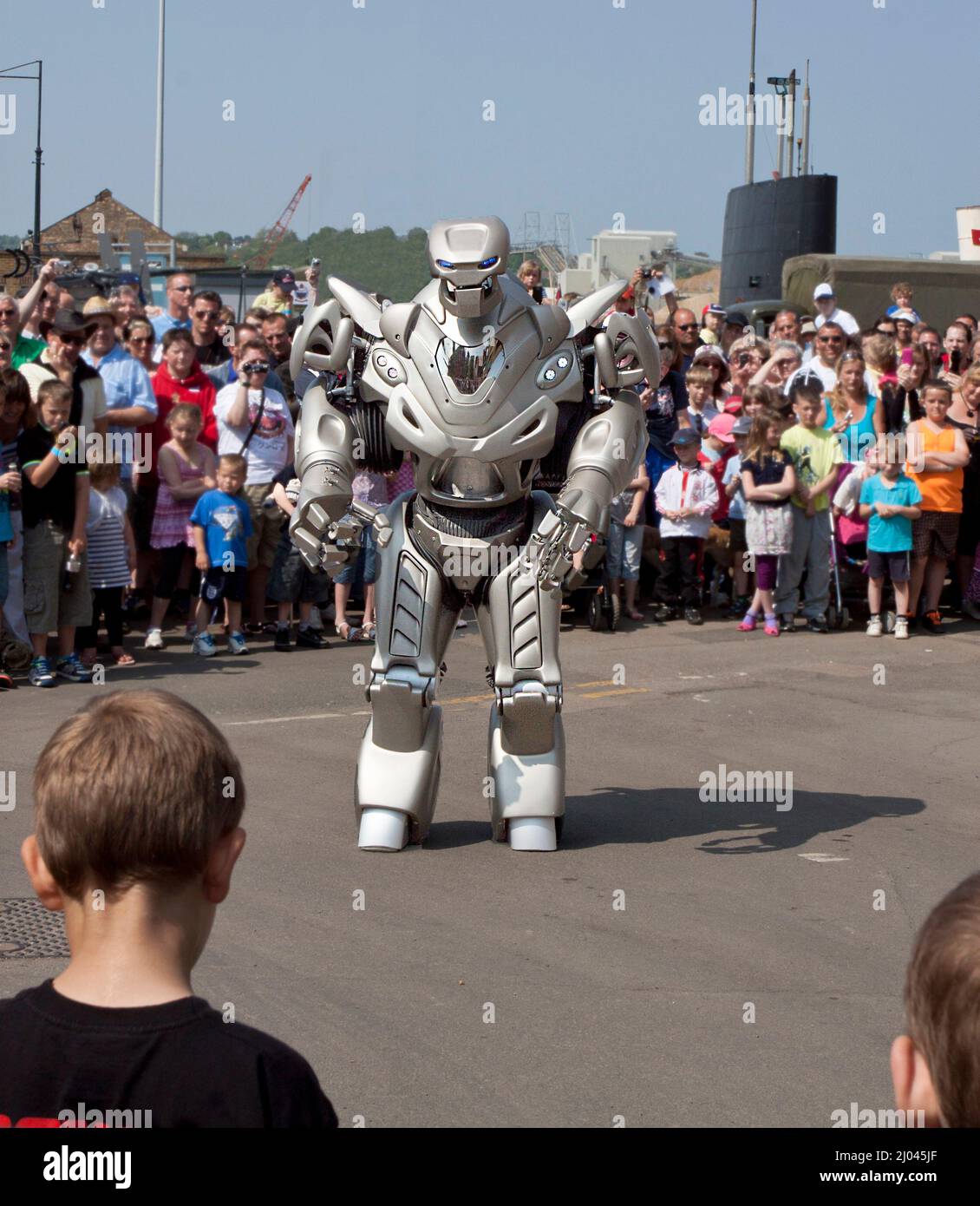Titan the Robot show at Chatham Dockyard Kent UK Stock Photo - Alamy