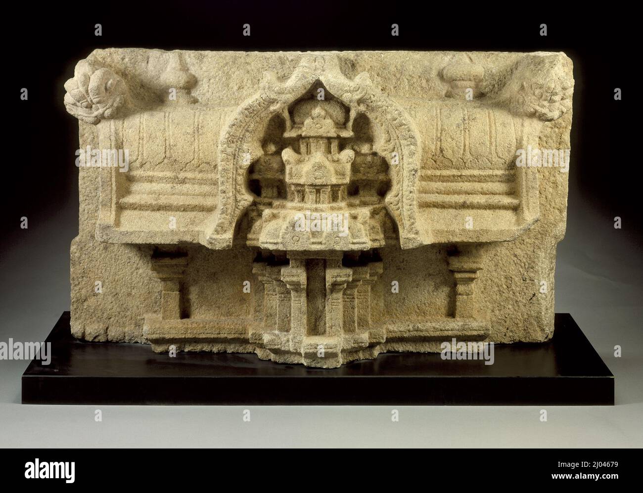Architectural Section with a Representation of a Temple Stock Photo - Alamy