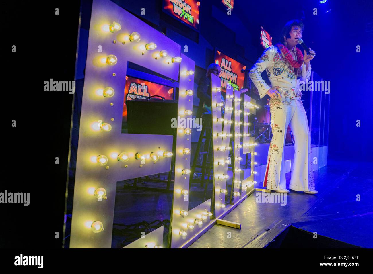 Elvis impersonator on Las Vegas strip, Nevada California Stock Photo ...