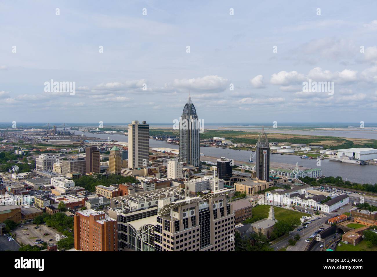 Mobile civic center aerial hi-res stock photography and images - Alamy