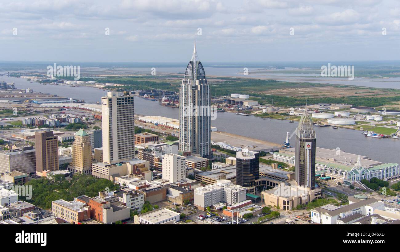 Mobile civic center aerial hi-res stock photography and images - Alamy