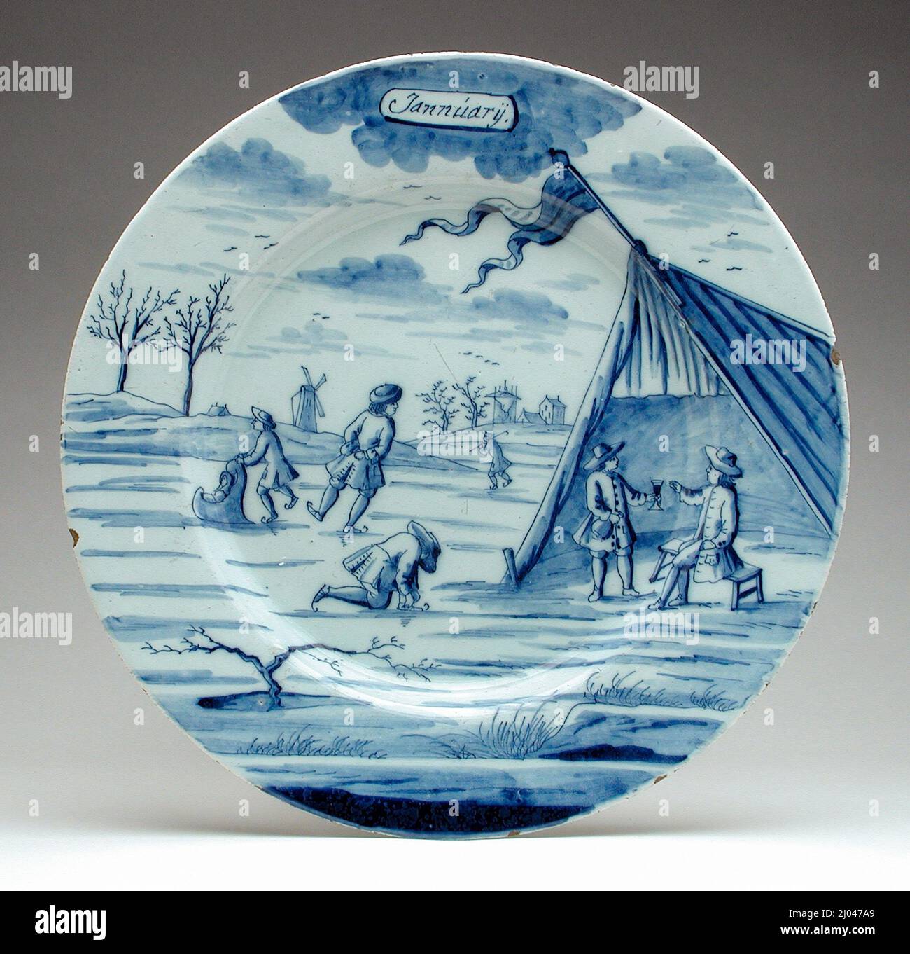 Twelve Plates from a Calendar Set Stock Photo - Alamy