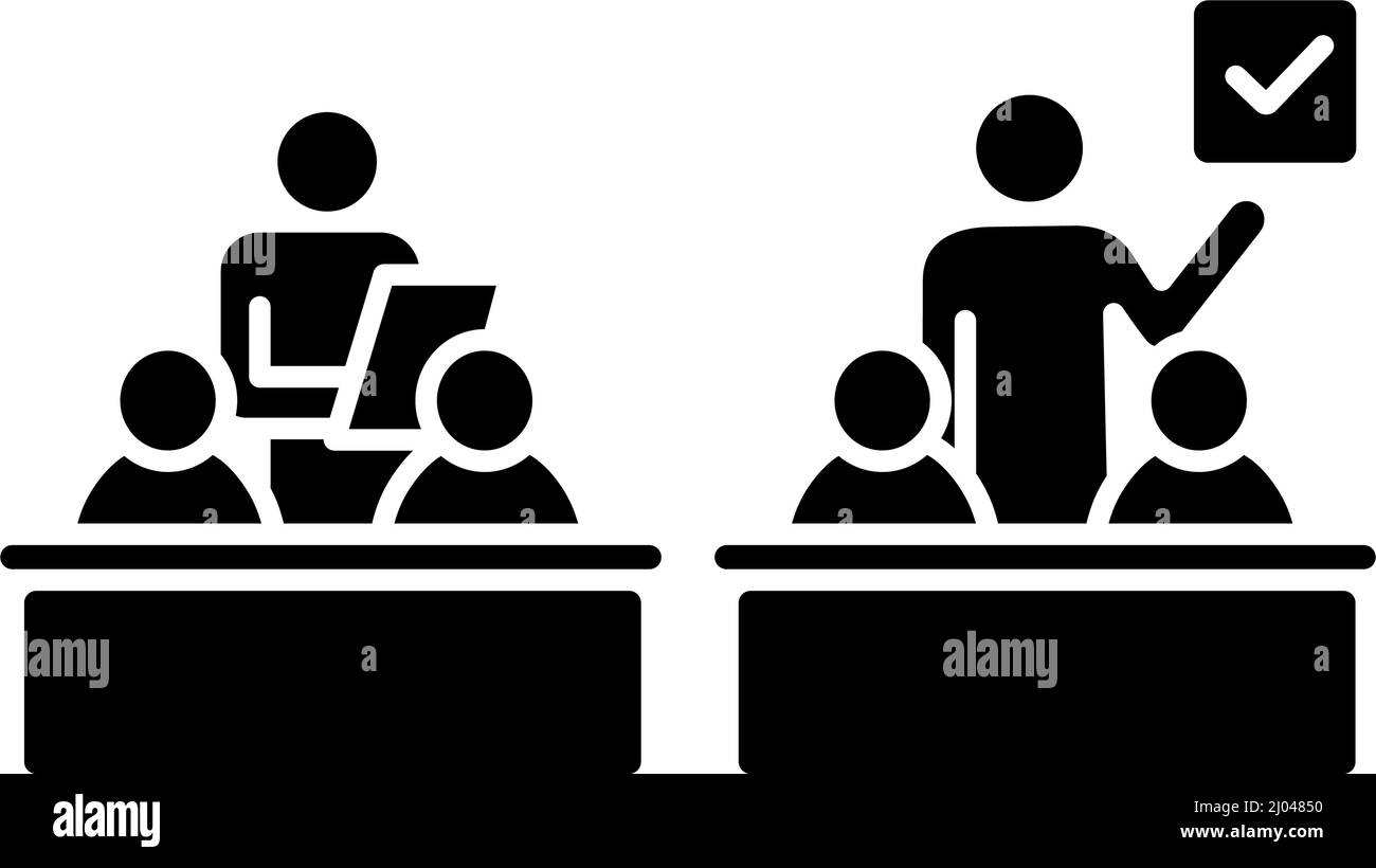 Inclusive education classroom black glyph icon Stock Vector Image & Art ...