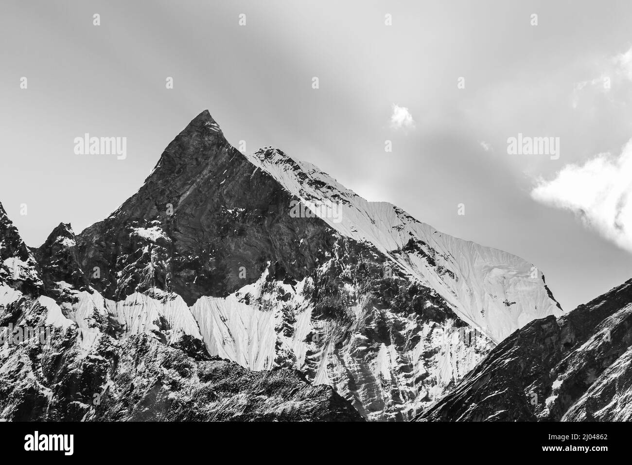 Mount Machhapuchhre, Annapurna Conservation Area, Himalaya, Nepal Stock ...