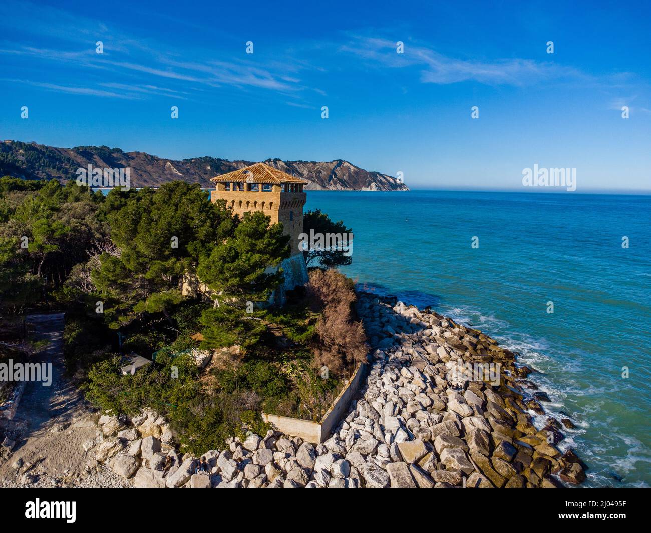 The coast of Portonovo on Marche, Italy Stock Photo - Alamy
