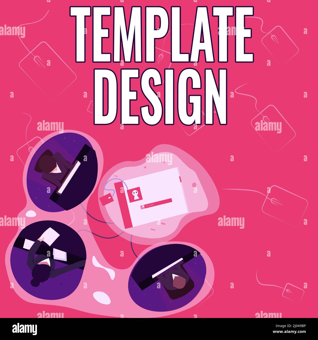 Conceptual display Template Design. Business concept an overall layout or blueprint with a ...