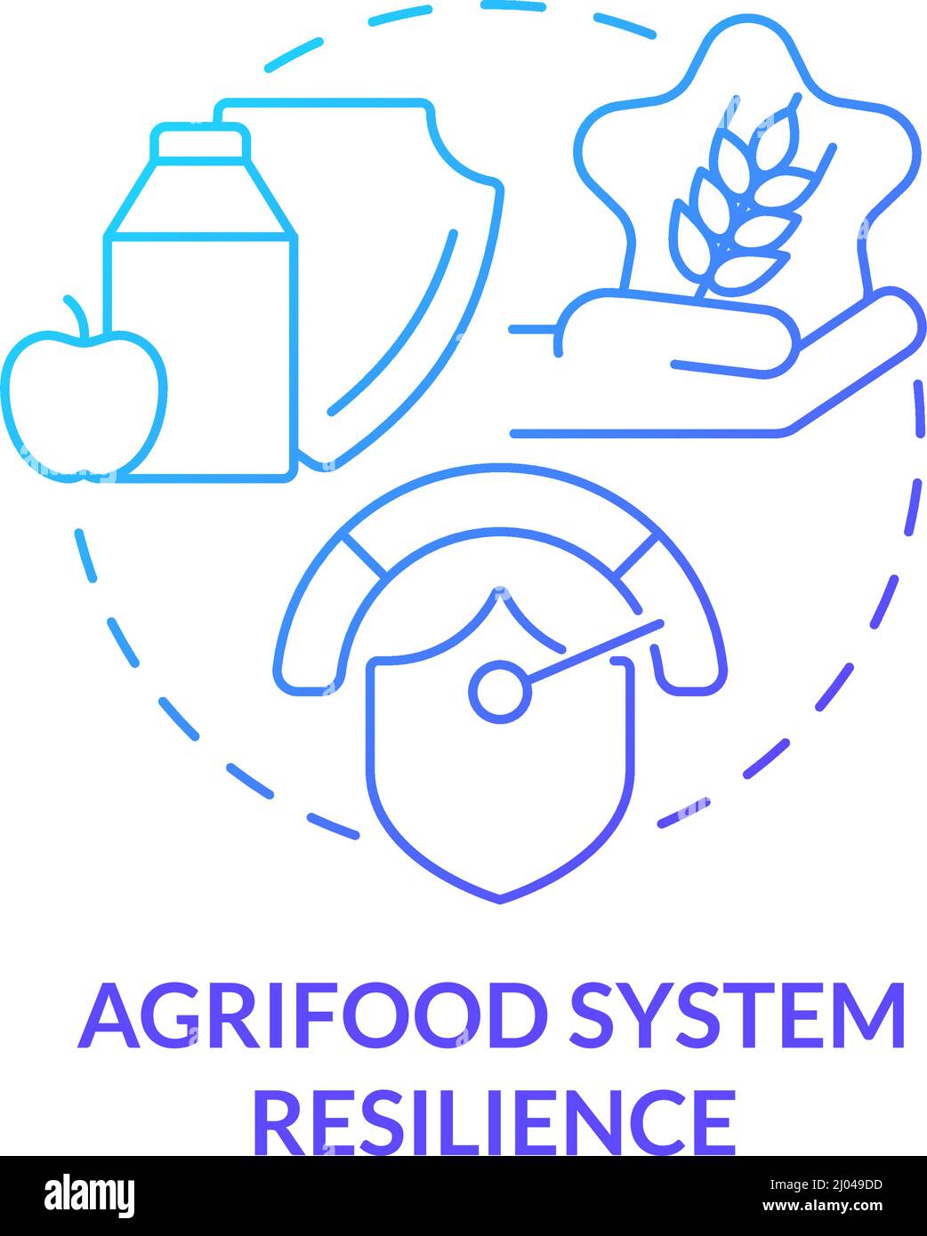 Agrifood system resilience blue gradient concept icon Stock Vector ... Agrifood system resilience blue gradient concept icon Stock Vector ...