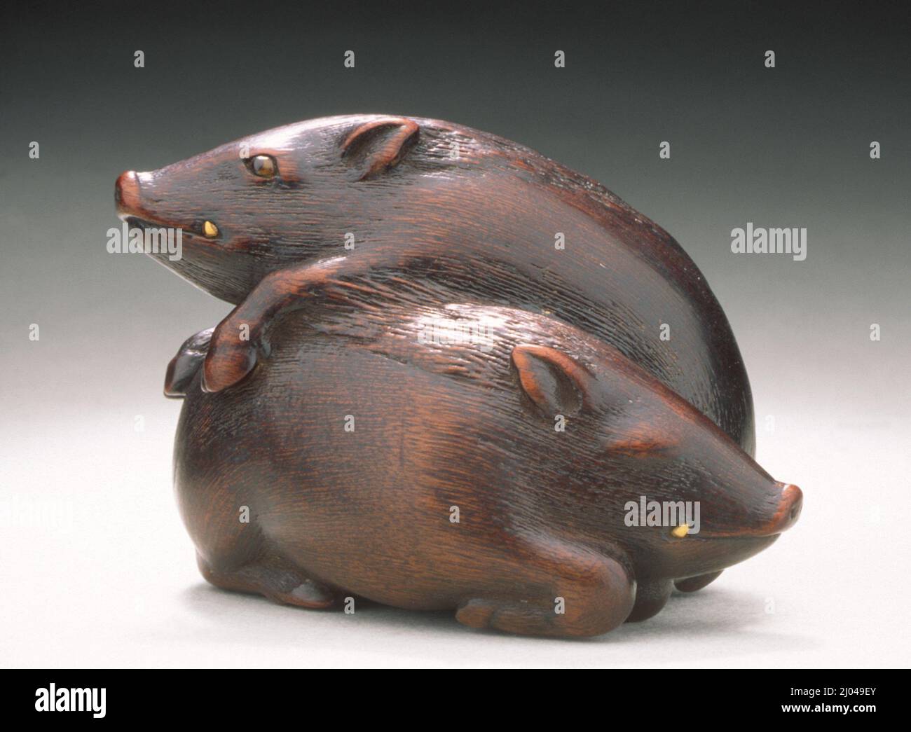 Wild Boar Pair. Kanō Tomokazu (Japan, active circa 1764/1771-circa 1830 ...