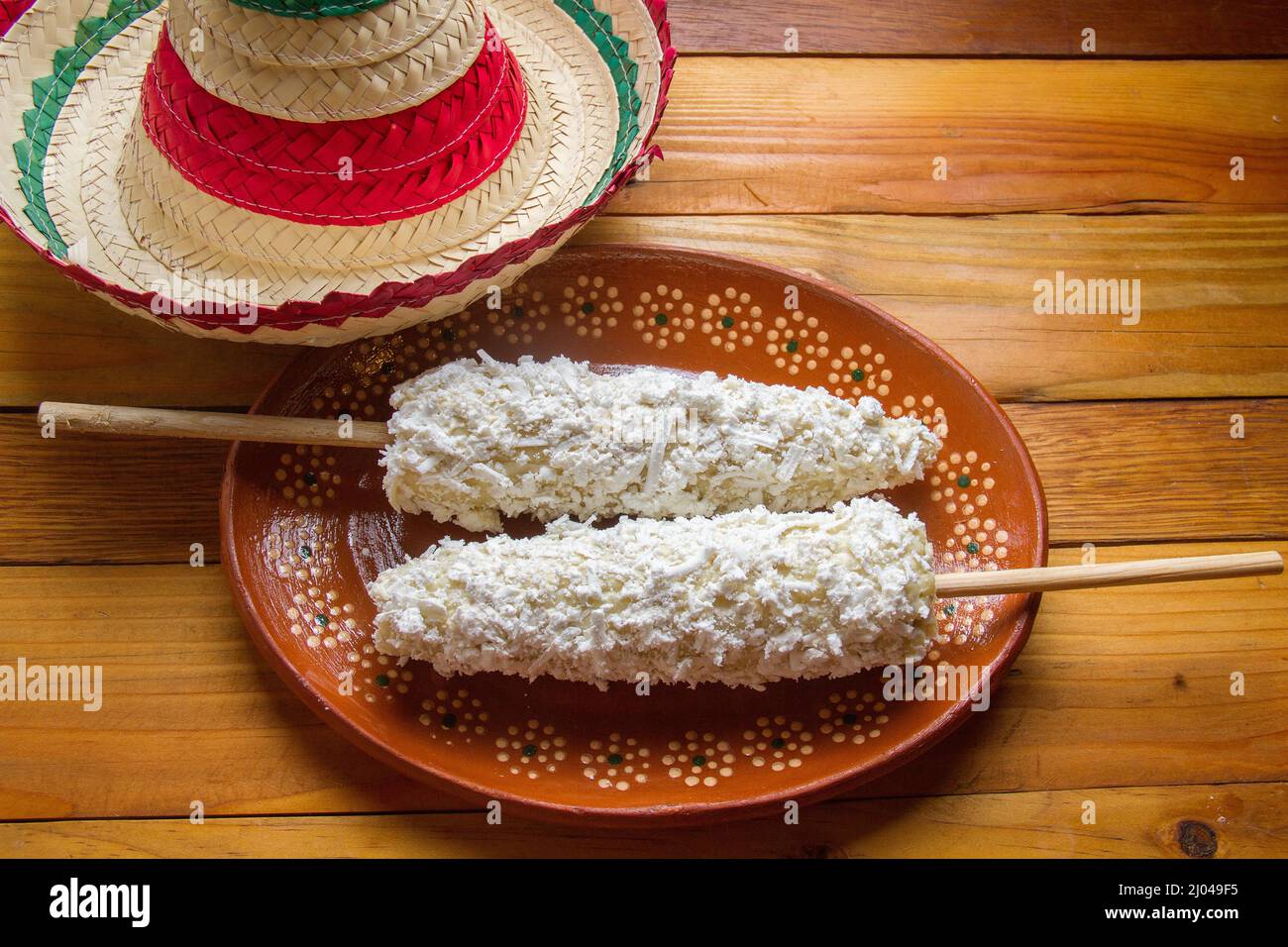 Traditional mexican elote Stock Photo - Alamy