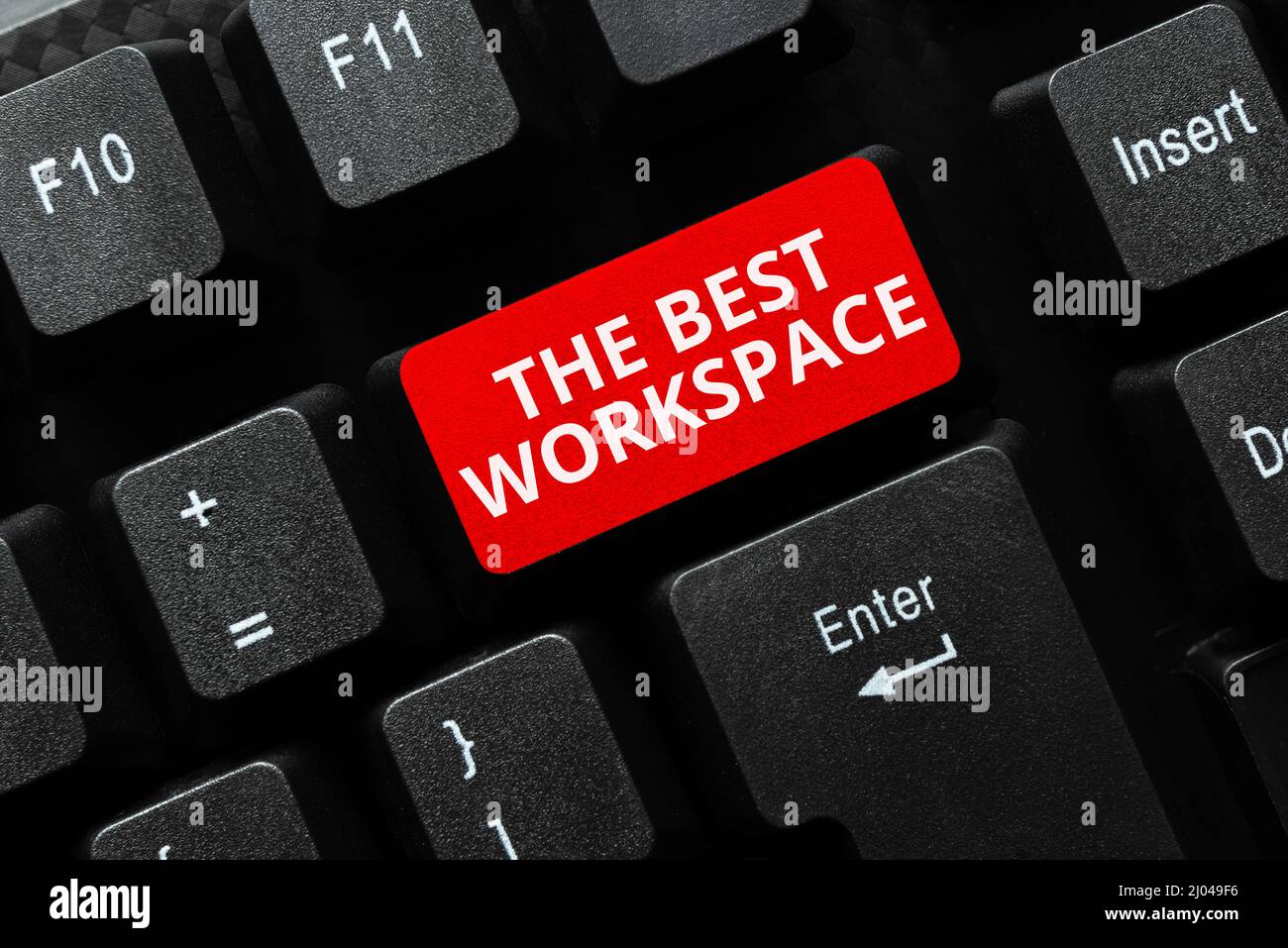 Inspiration showing sign The Best Workspace. Word Written on space in which to work with ...