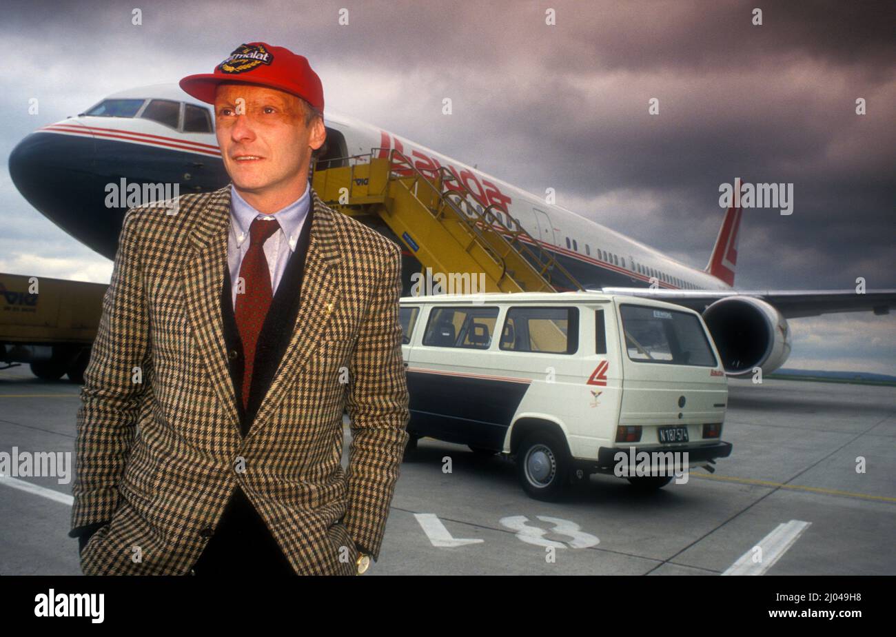 Niki Lauda Vienna Airport with Lauda air Jet Stock Photo - Alamy