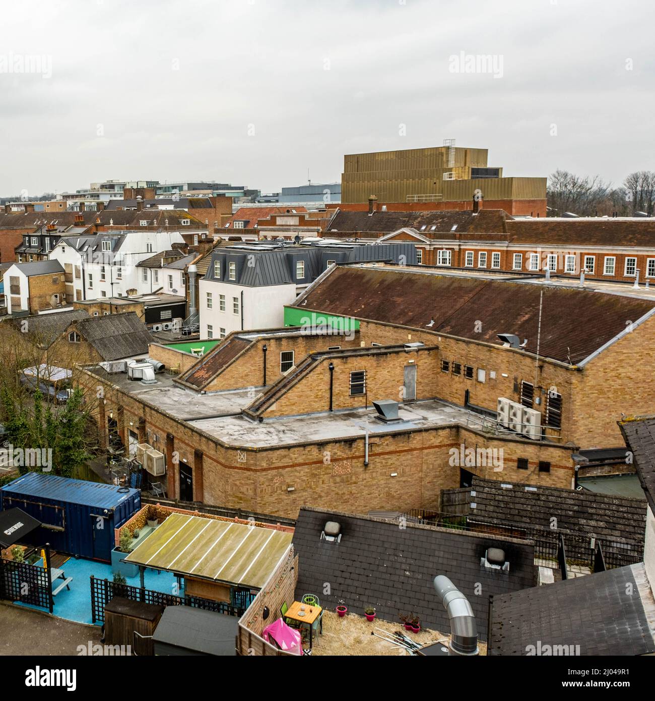 Epsom Surrey London UK, March16 2022, View Of Old Traditional Roof Tops ...