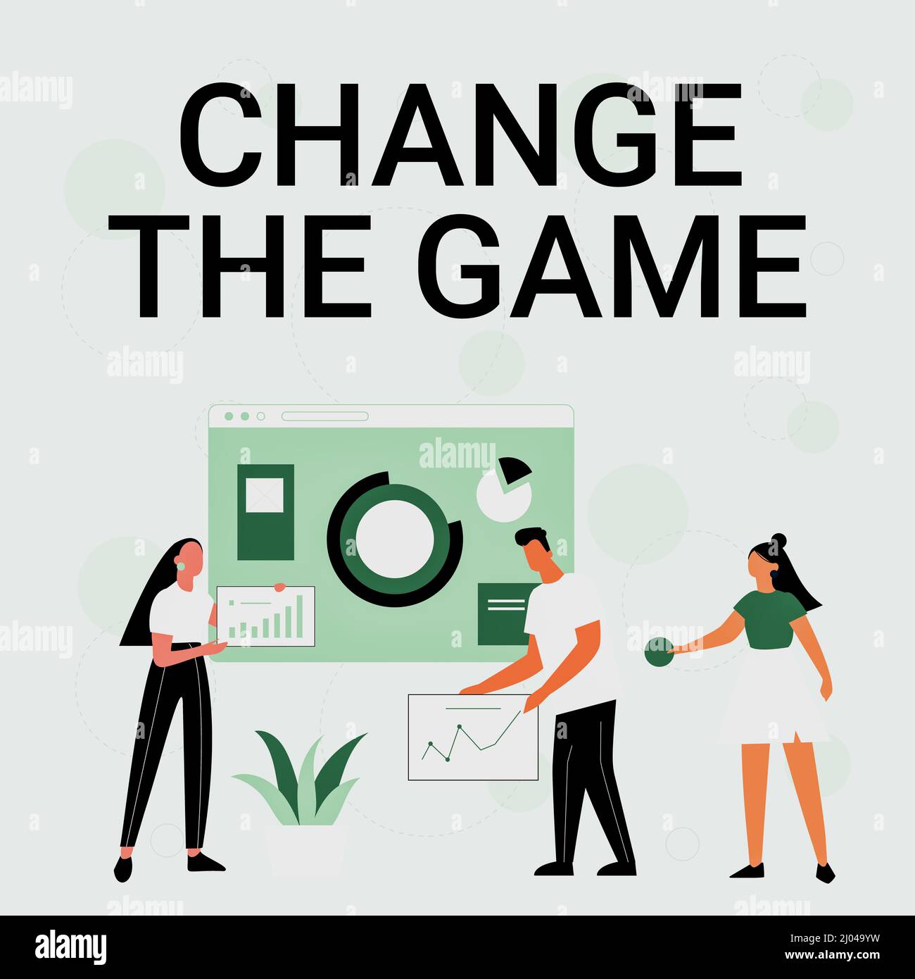 Writing displaying text Change The Game. Business showcase Make a ...