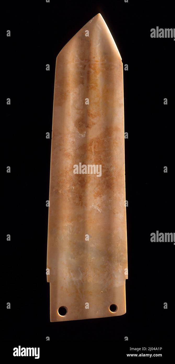 Ceremonial Dagger Axe (Ge). China, Shang dynasty, about 1700-1050 B.C ...