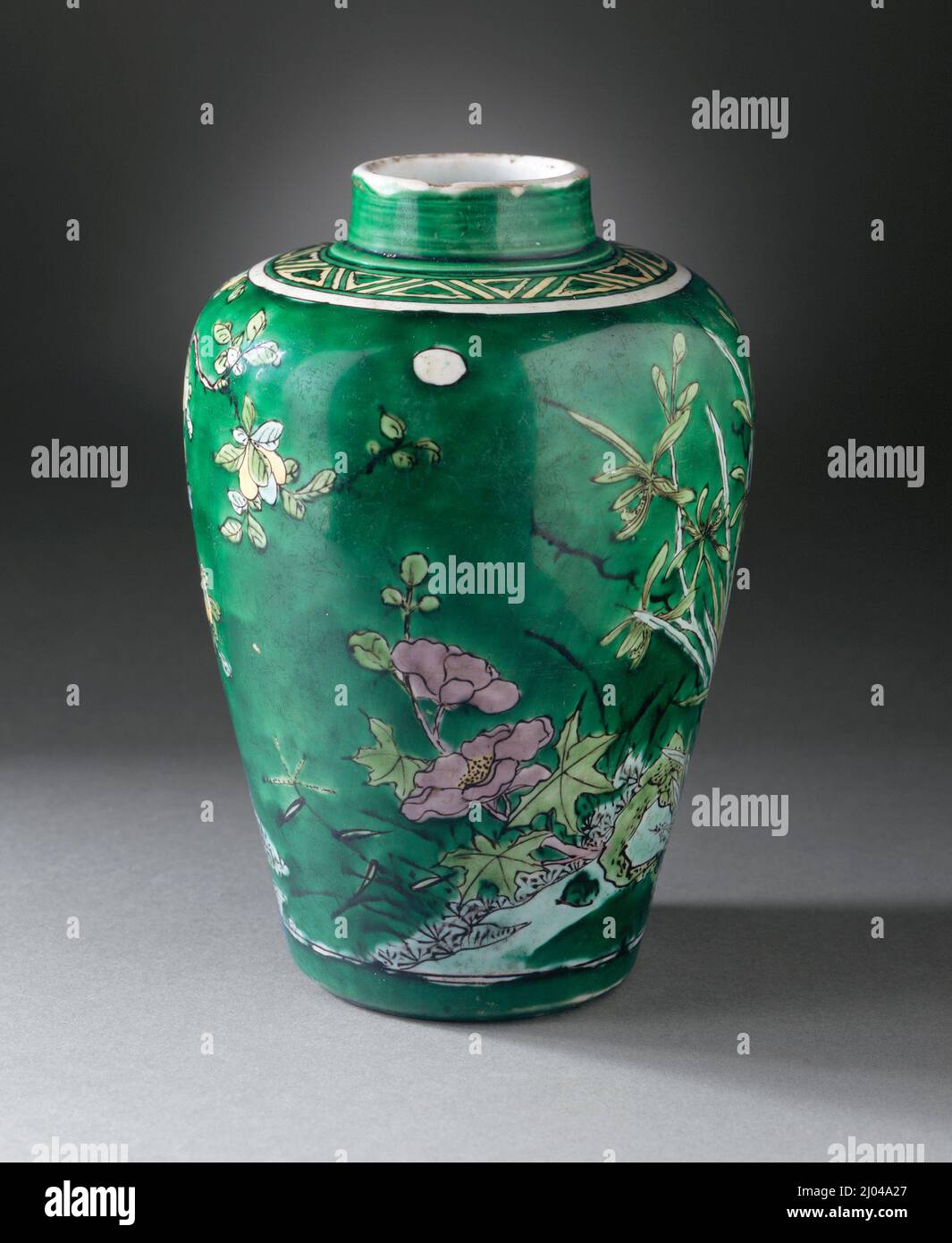 Jar (Ping) with Orchids, Camellias, and Magnolias. China, Jiangxi ...