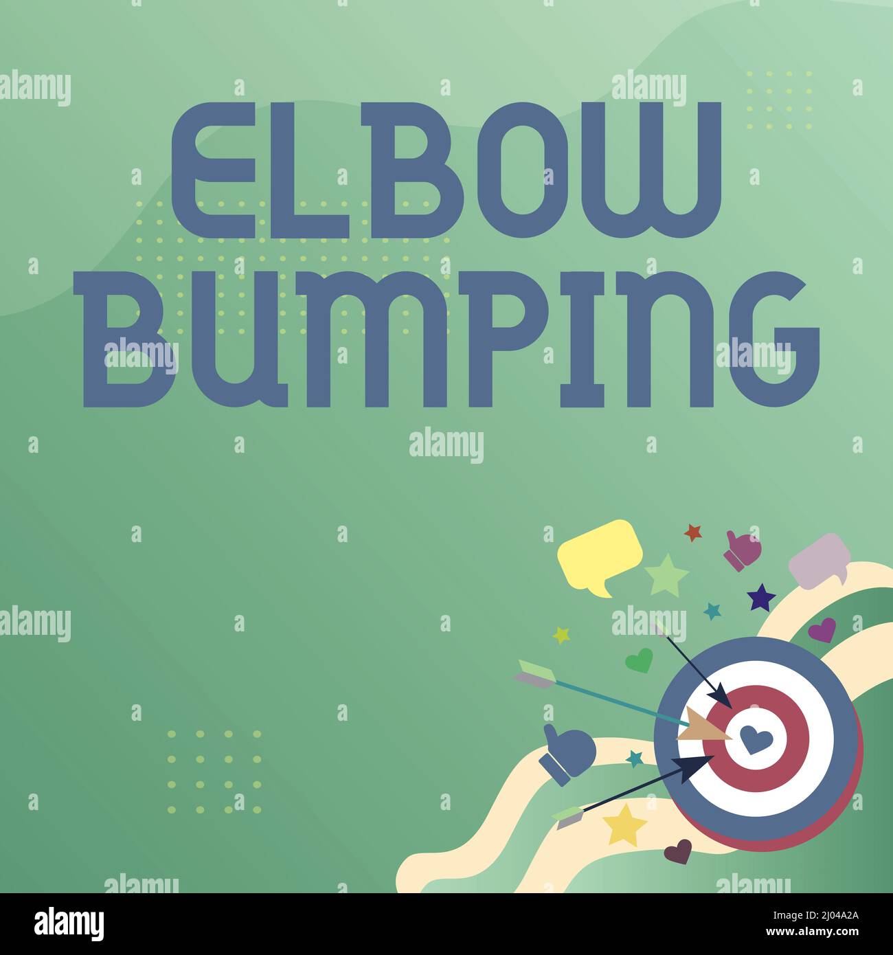 Writing displaying text Elbow Bumping. Conceptual photo newlytrended ...