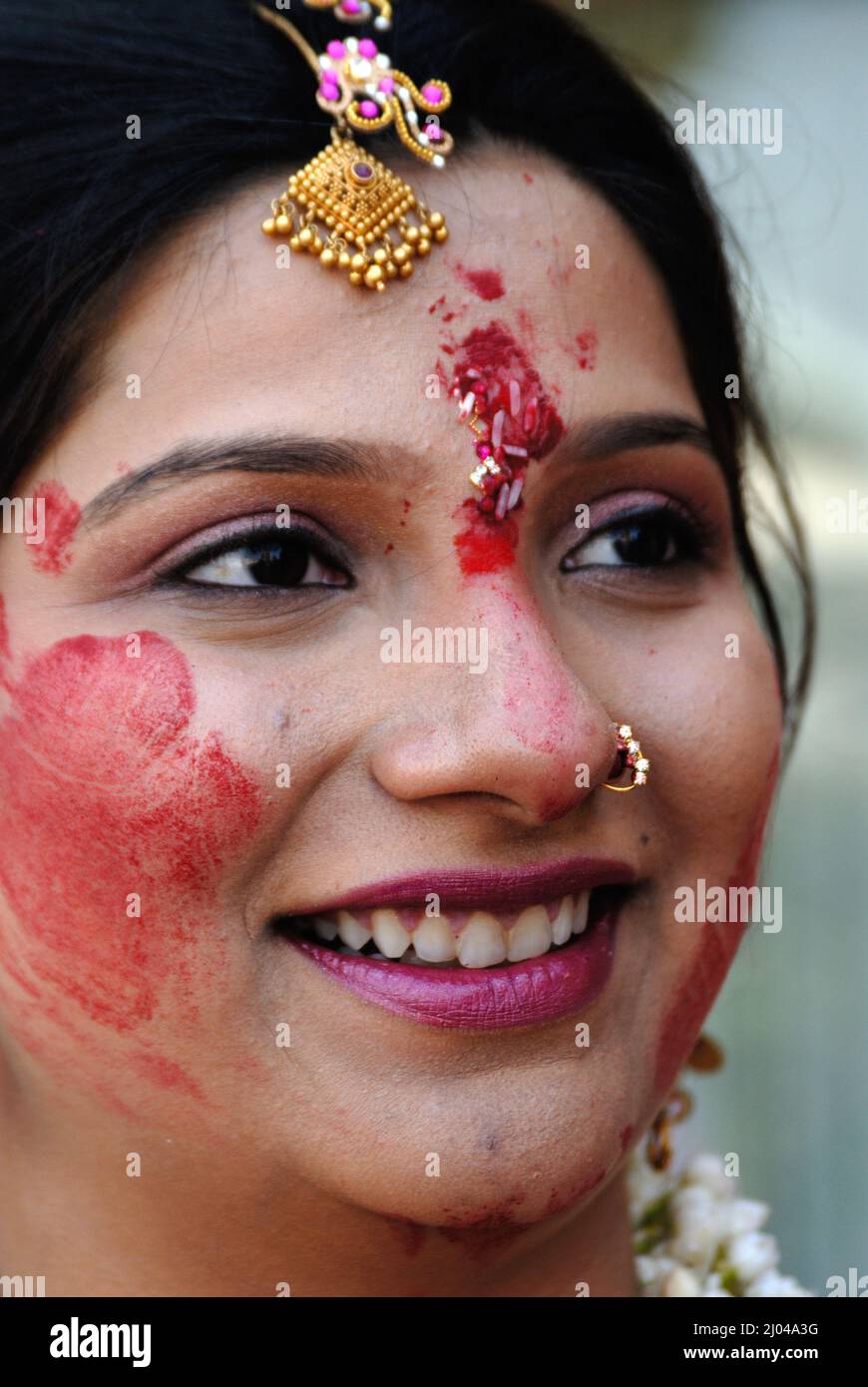 Mumbai, Maharashtra, India, Asia, Jan.. 04, 2007 - Colorful portrait of ...