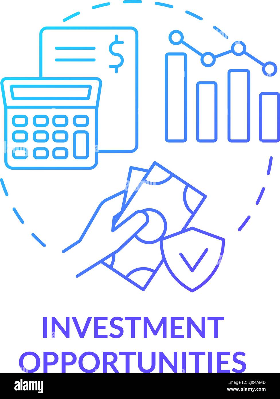 Investment opportunities blue gradient concept icon Stock Vector Image & Art - Alamy