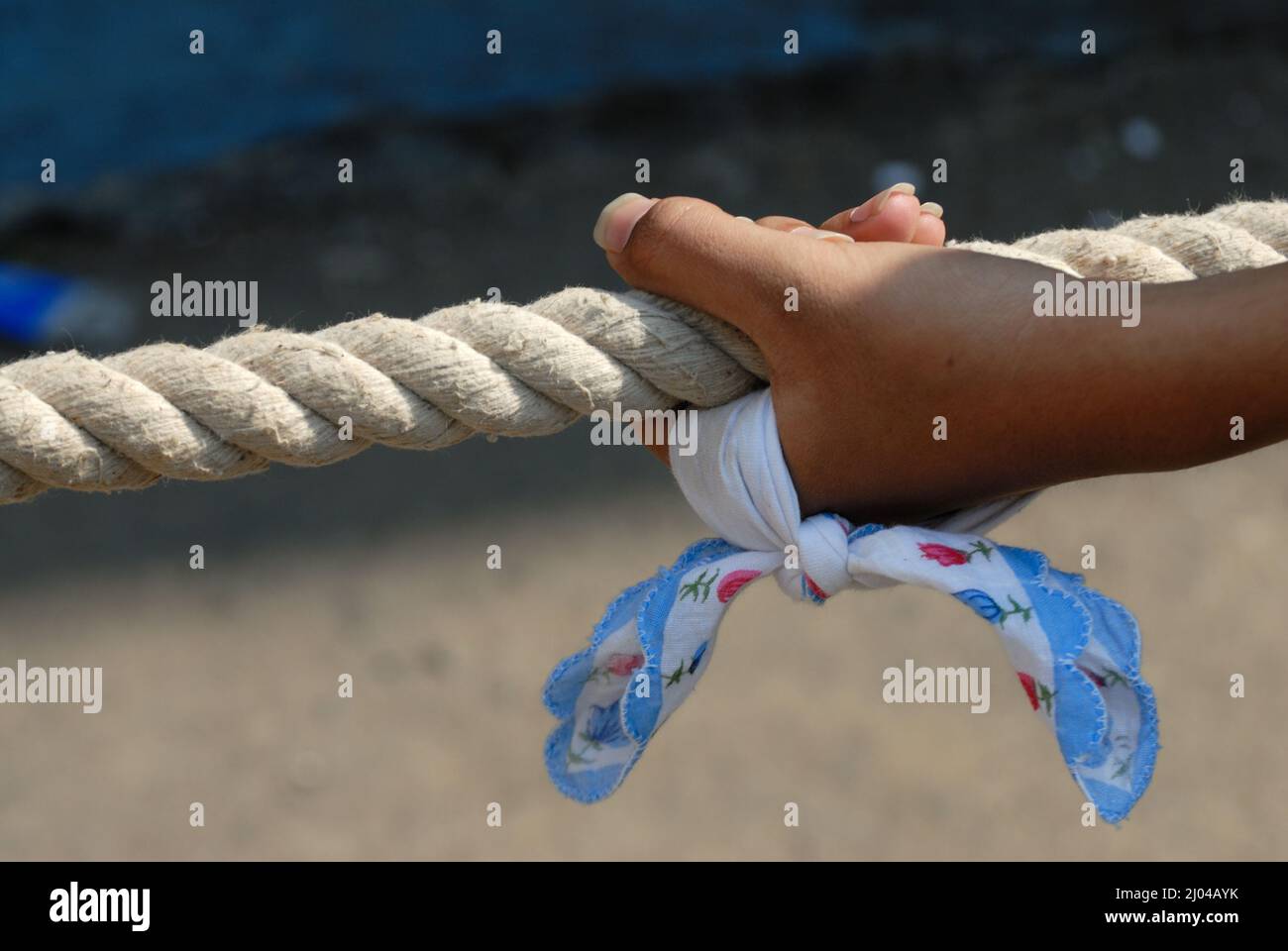 Mumbai, Maharashtra, India, Asia, Jan. 12, 2007 - Close up of hand Tug ...