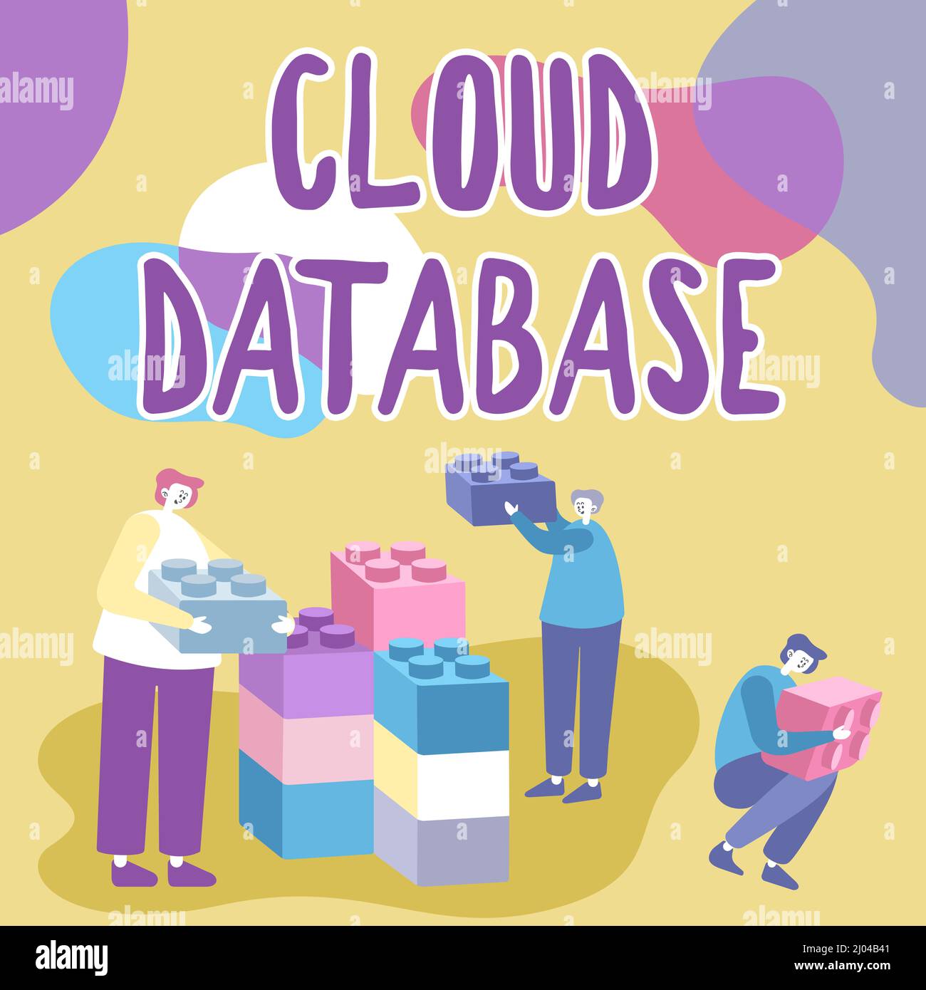 Conceptual caption Cloud Database. Internet Concept optimized or built for a virtualized ...