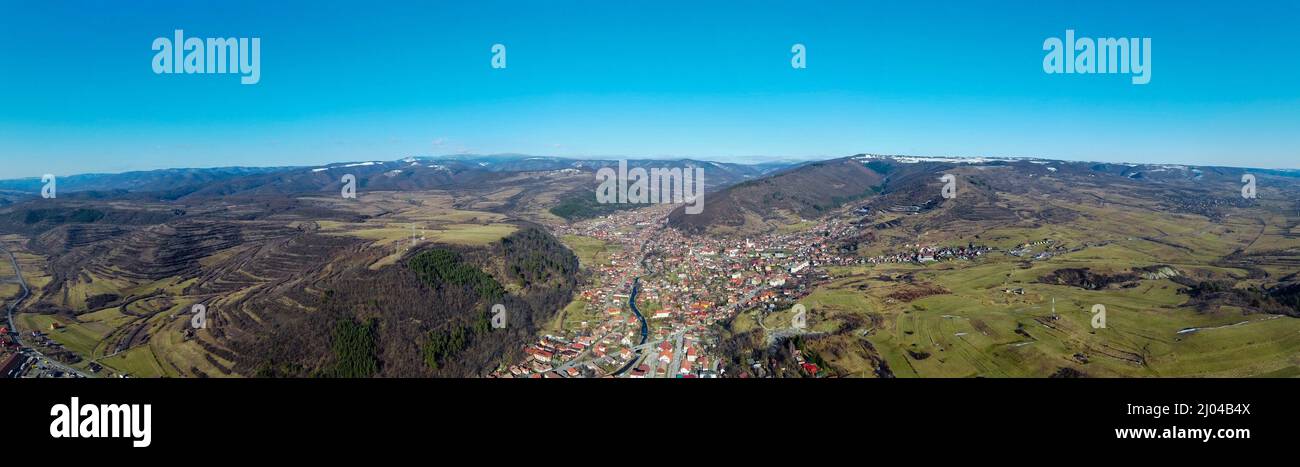 Panoramic view of the Praid resort in Romania Stock Photo - Alamy