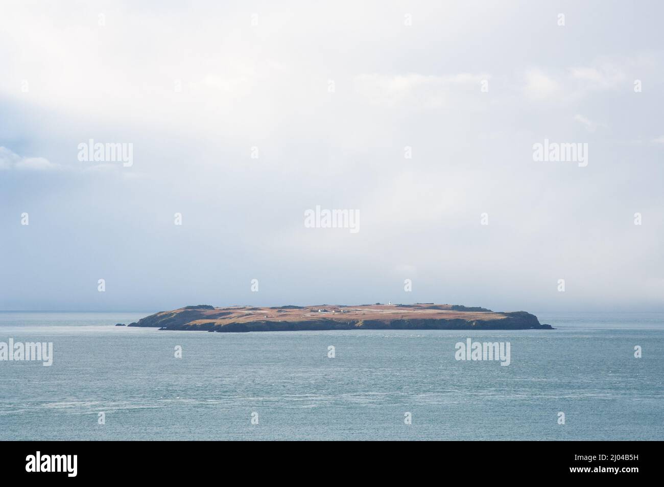 Landscape view of Skokholm Island from the mainland Stock Photo - Alamy