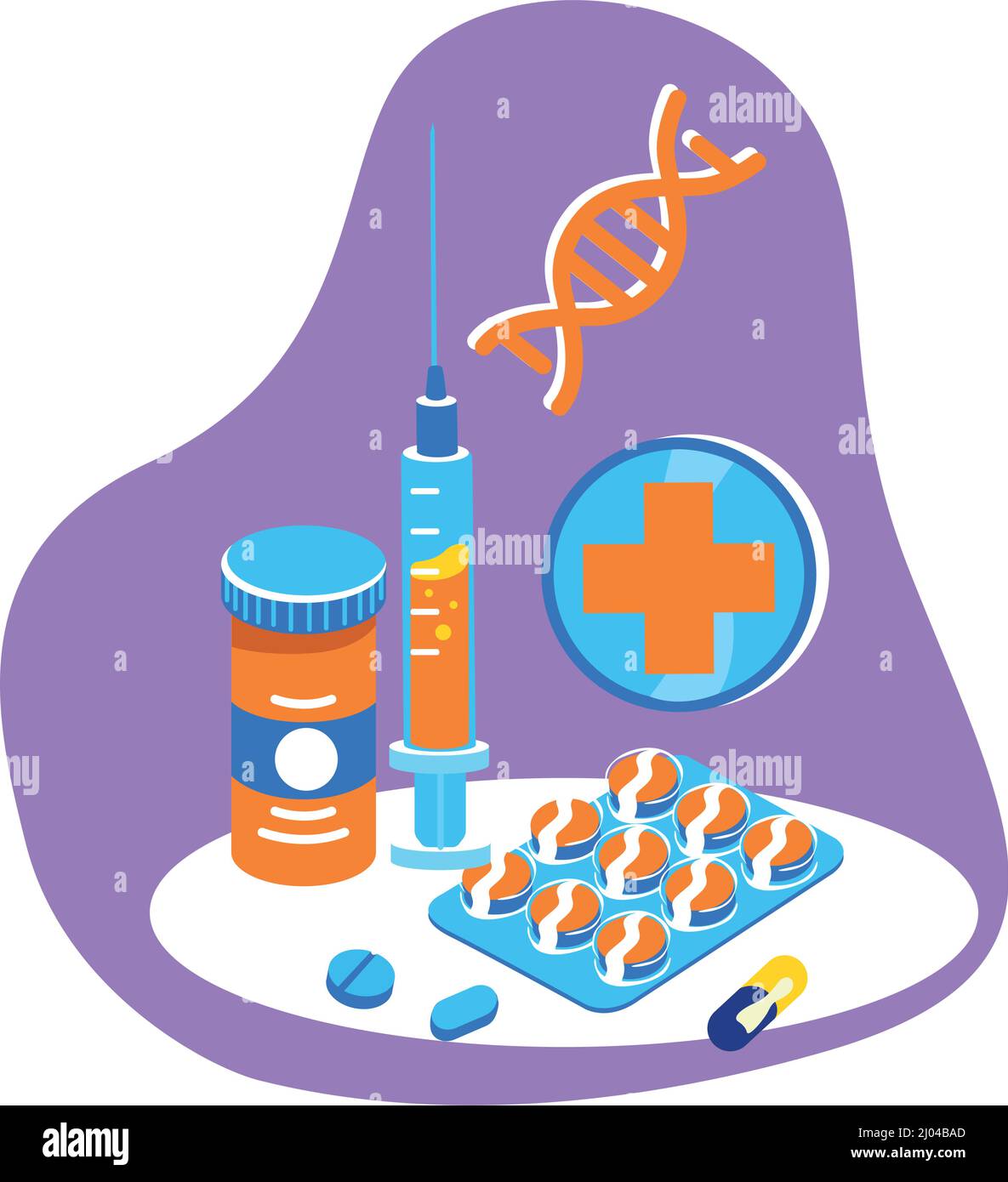 Pharmacy 2D vector isolated illustration Stock Vector Image & Art - Alamy