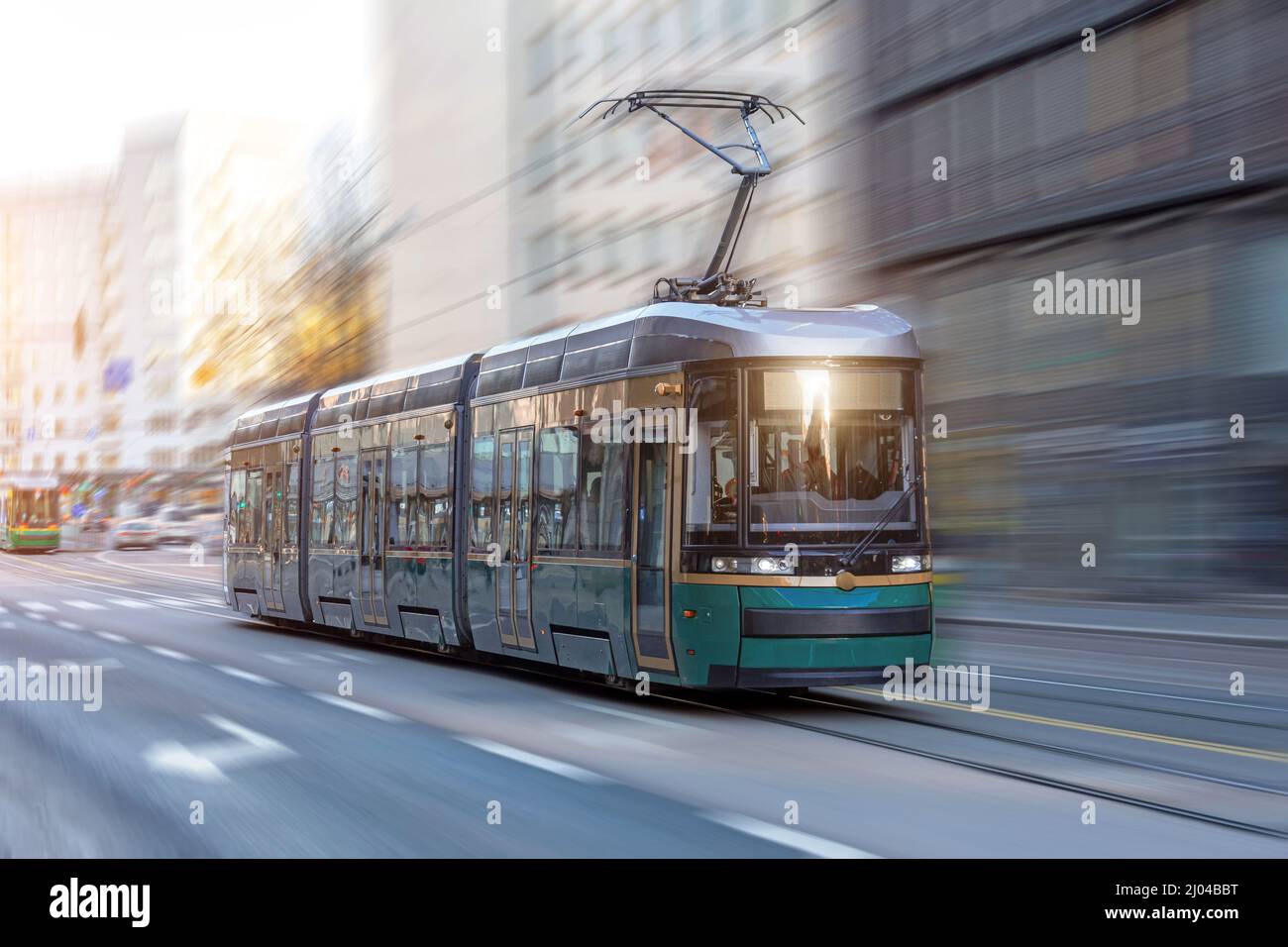 Modern tram city rides hi-res stock photography and images - Alamy