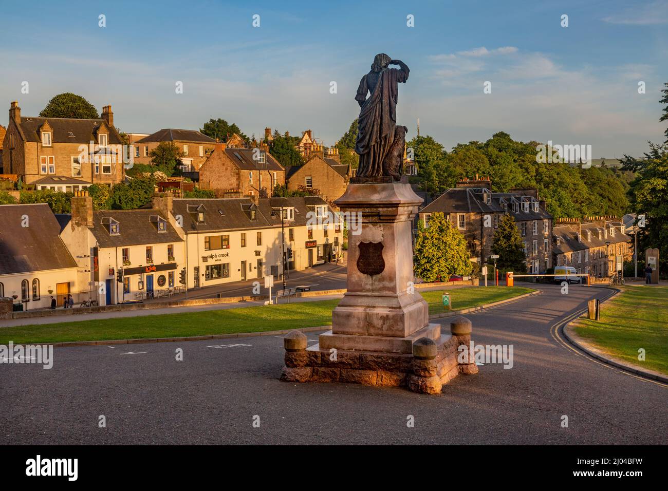 Statue of Flora MacDonald in front of Inverness Castle, facing the city ...