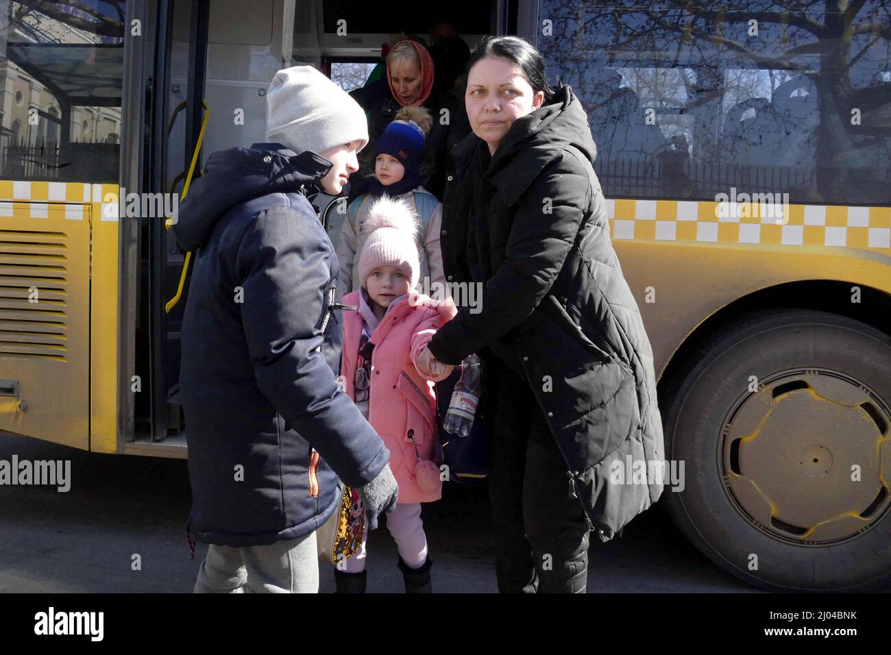 Odesa, Ukraine - March 16, 2022 - Residents of frontline Mykolaiv get ...
