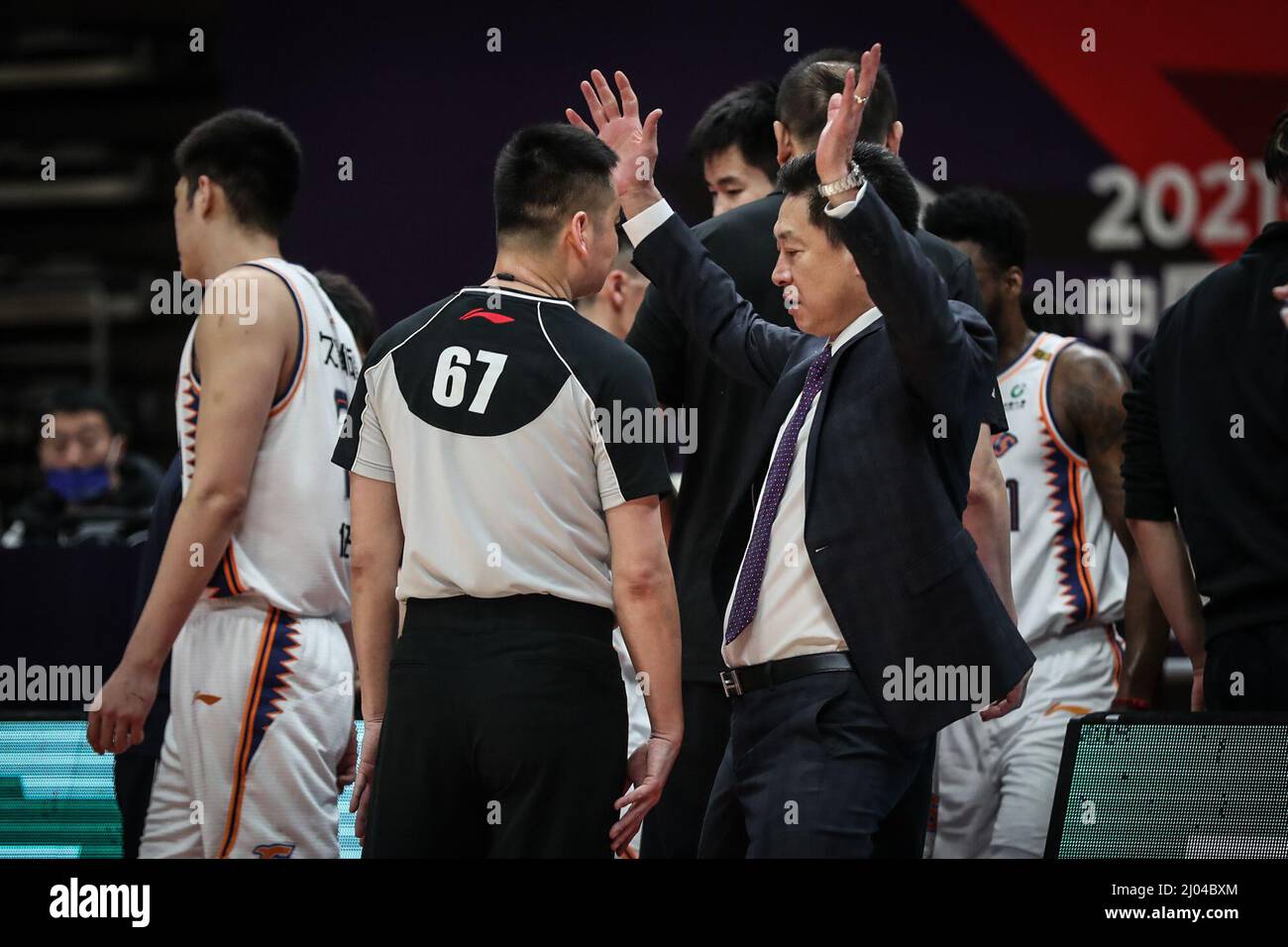 Shenyang, Shanghai Sharks and Shanxi Loongs at the 2021-2022 season of ...