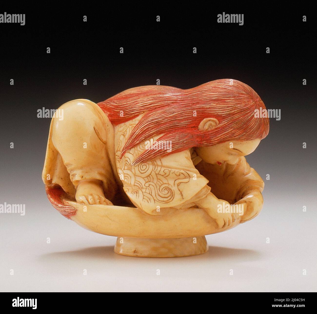 Shōjō, the Sea Sprite, in Sake Bowl. Ryūkōsai Jugyoku II (Japan, circa ...