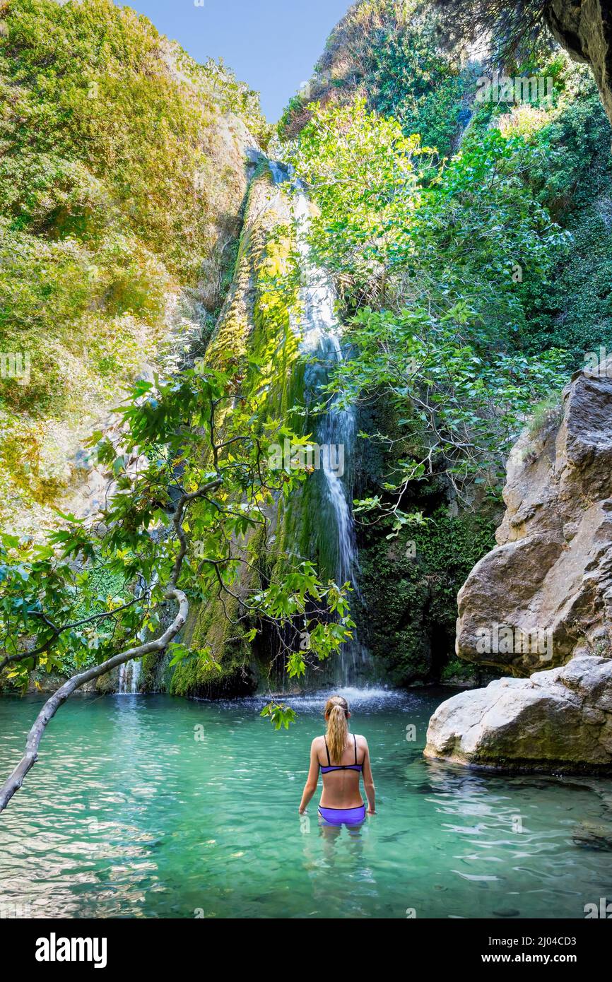 The Richtis Gorge waterfall is located in a state protected park near ...