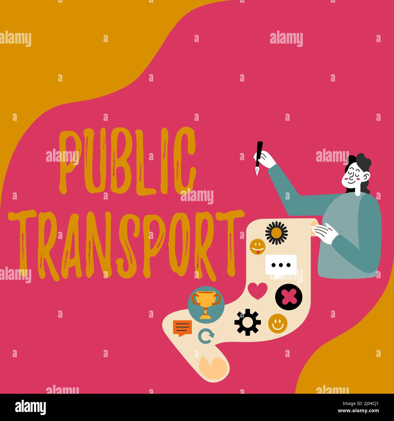 Sign displaying Public Transport. Word for transport of passengers by ...