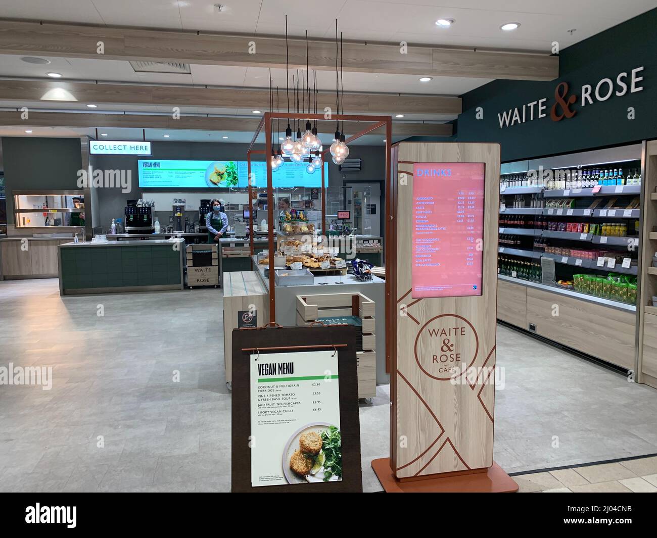 Waite and Rose staff at Waitrose Rushden Northamptonshire UK shop ...