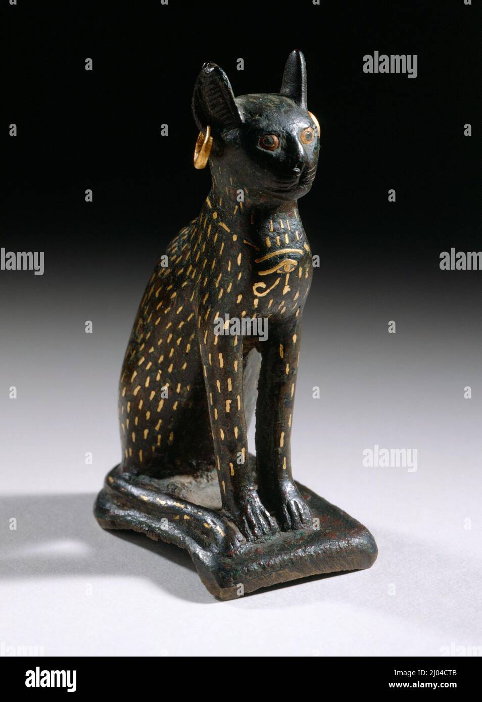 Figurine of the Goddess Bastet as a Cat. Egypt, 21st - 26th Dynasty ...