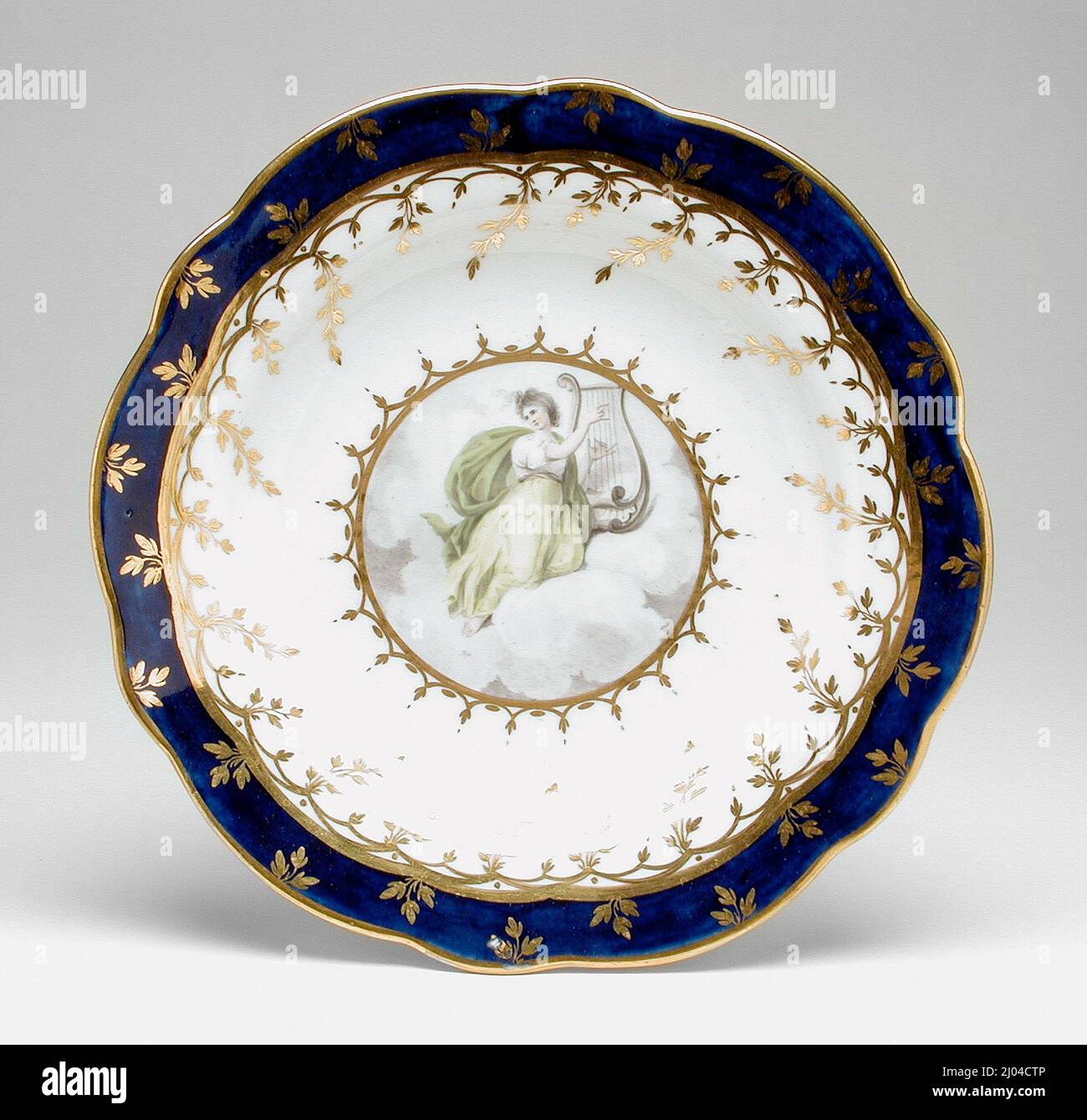 Plate: 'St. Cecelia'. Humphrey Chamberlain, Jr. (England, Worcester ...