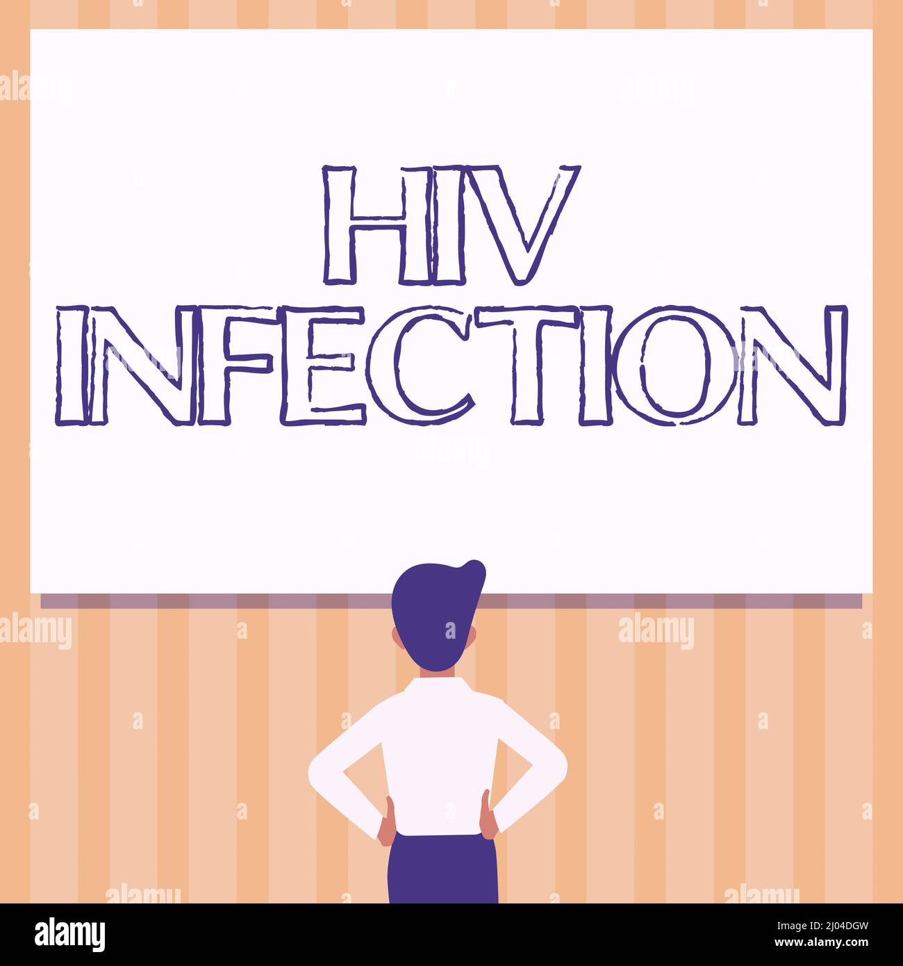 Sign displaying Hiv Infection. Word Written on sexually transmitted ...