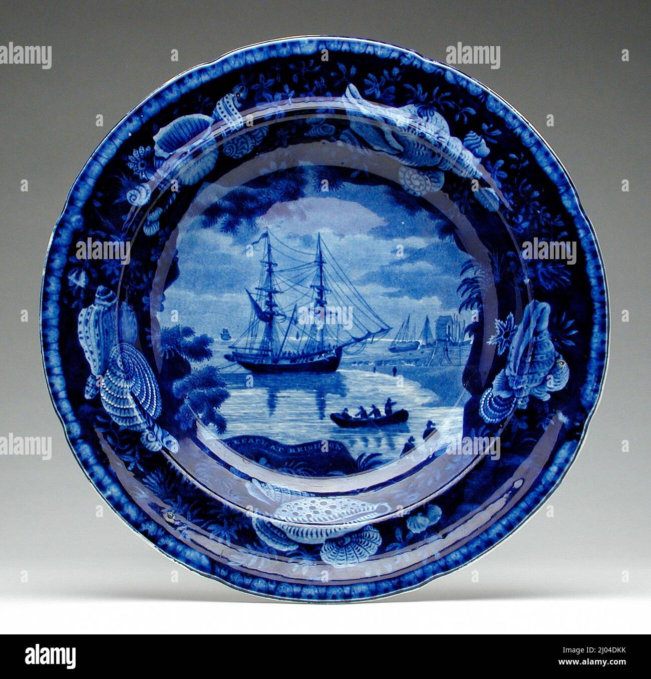 Soup Plate: 'The Beach at Brighton'. Enoch Wood and Sons (England ...
