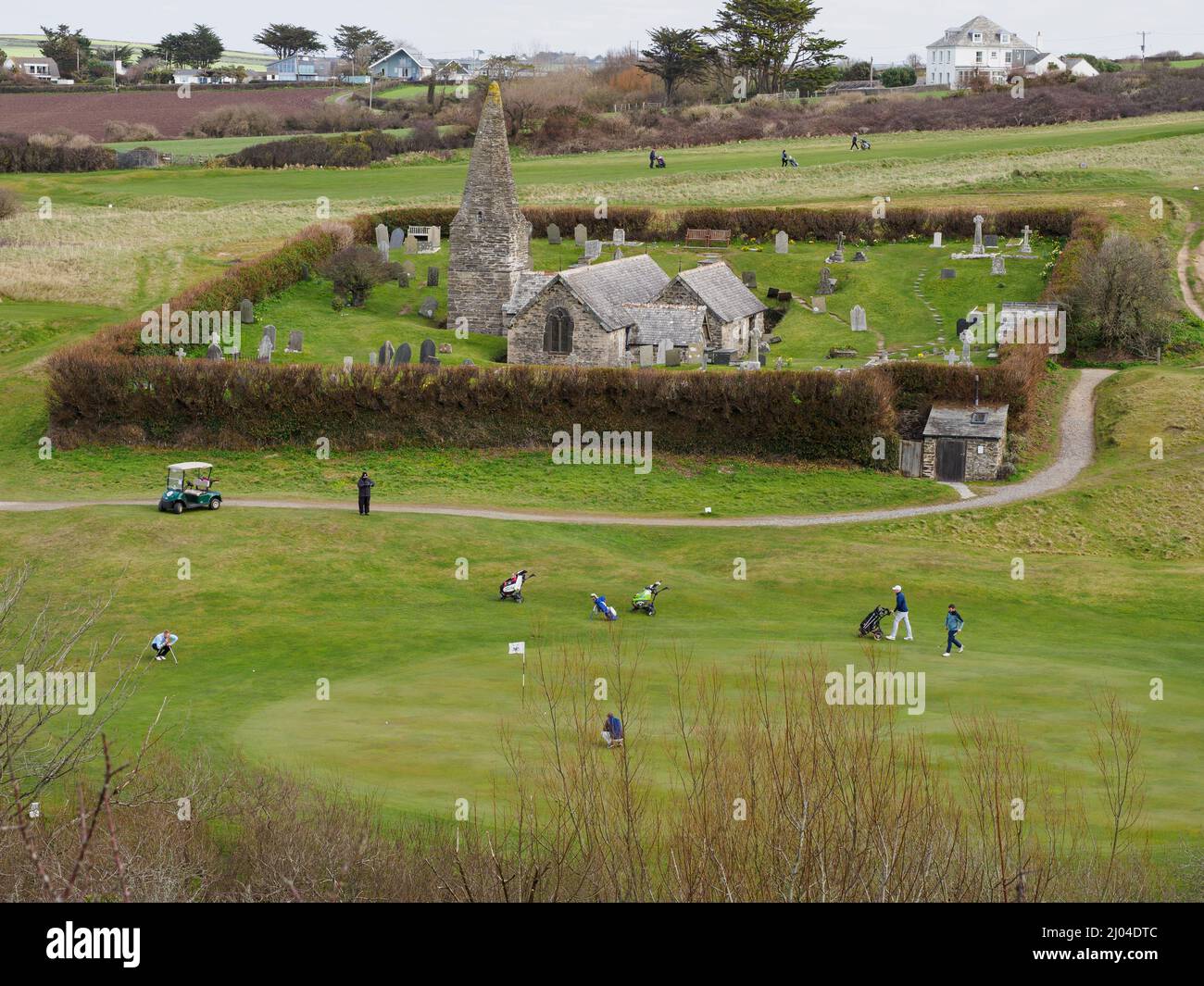 St_enodoc_church hi-res stock photography and images - Alamy