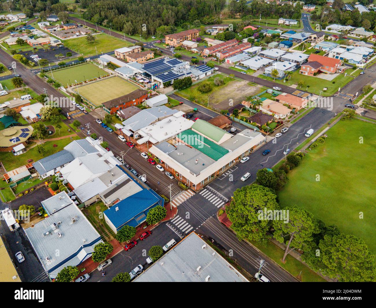 Aerial view of Urunga, NSW, Australia Stock Photo - Alamy