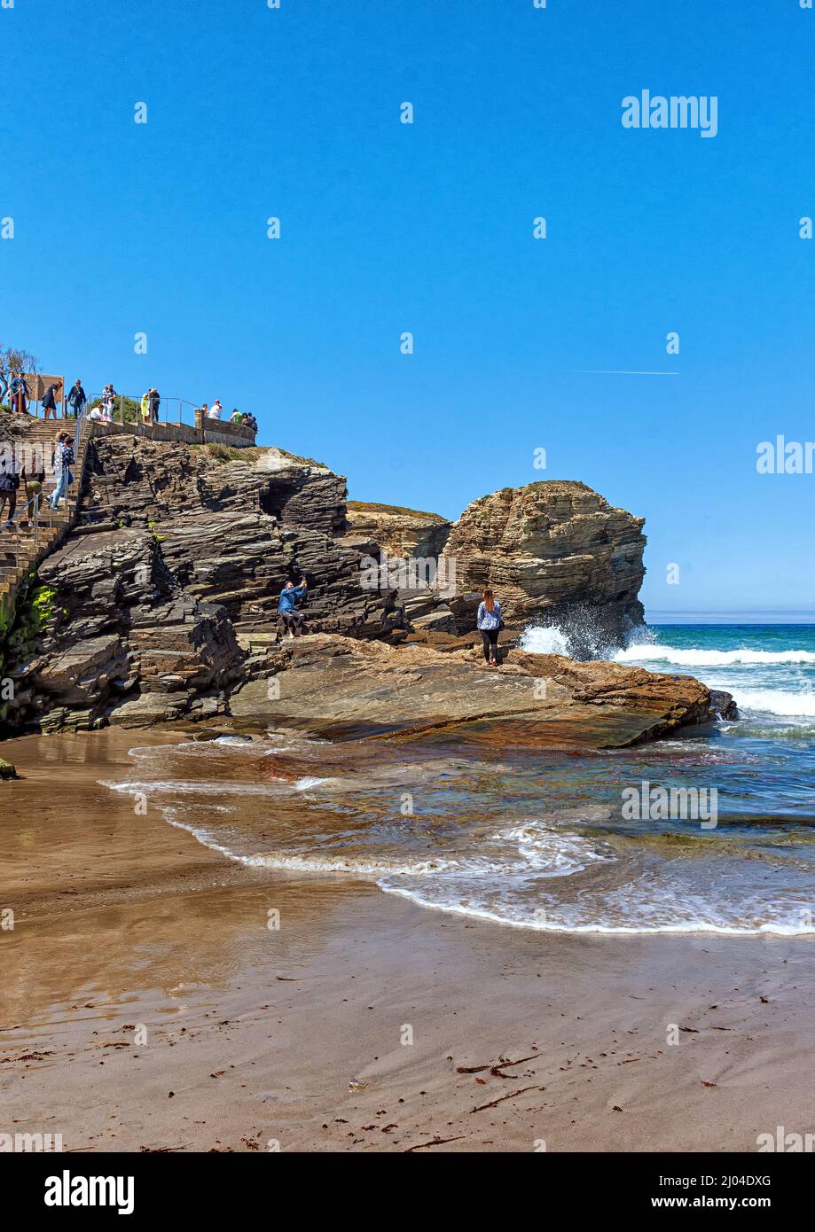 Ribadeo, playa de las Catedrales, Galicia Stock Photo - Alamy
