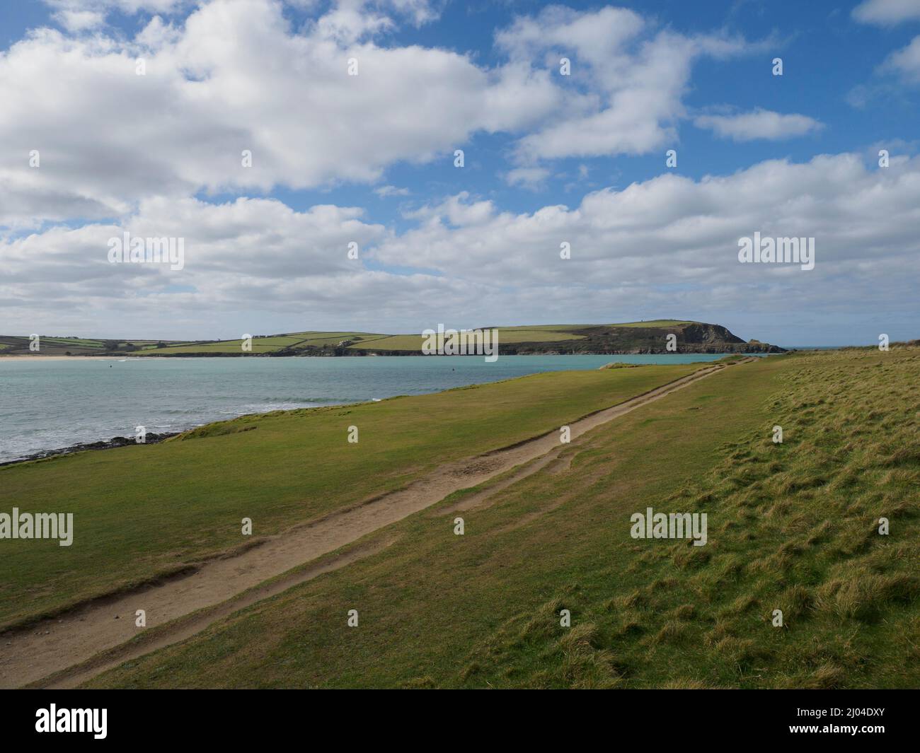 The South West Coast path from Daymer Bay to Polzeath along the Camel ...